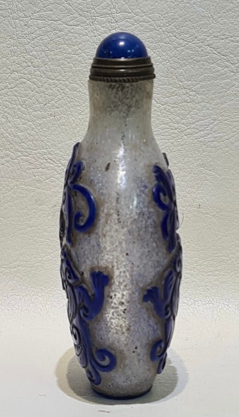 Chinese Antique Snuff Bottle With Beautiful Painting - Etsy