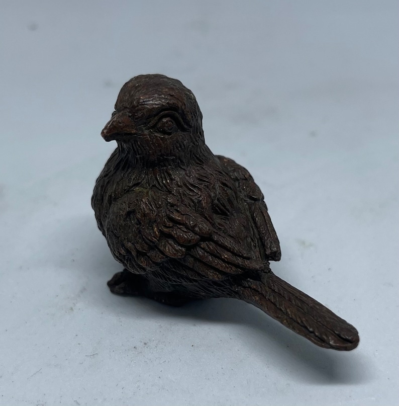 Japanese Antique Bronze Bird Sculpture - Etsy