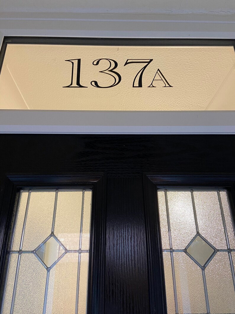 House Number Decal Vinyl Window Sticker - Etsy