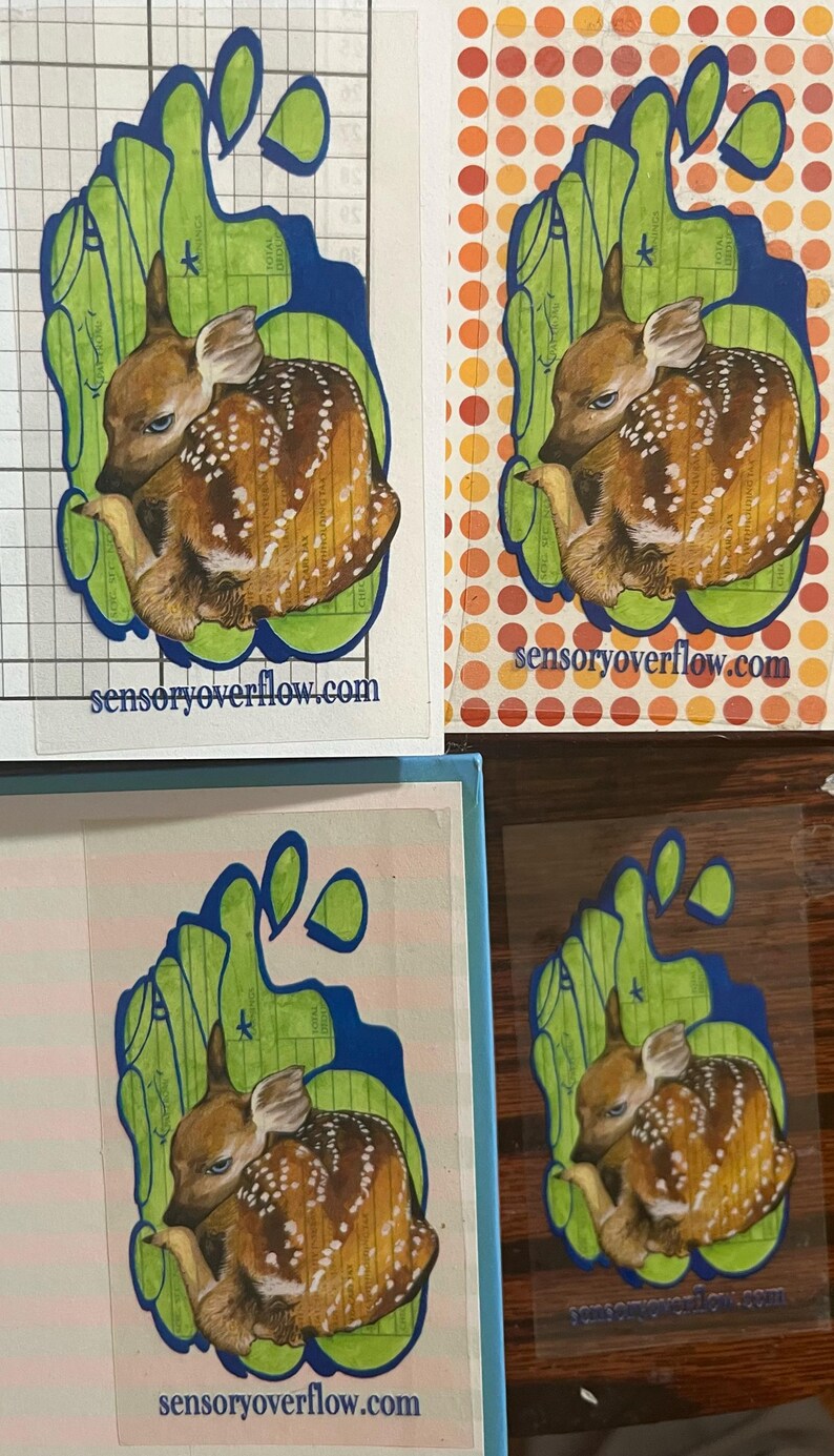 Fawn Sticker - Clear Background - Etsy