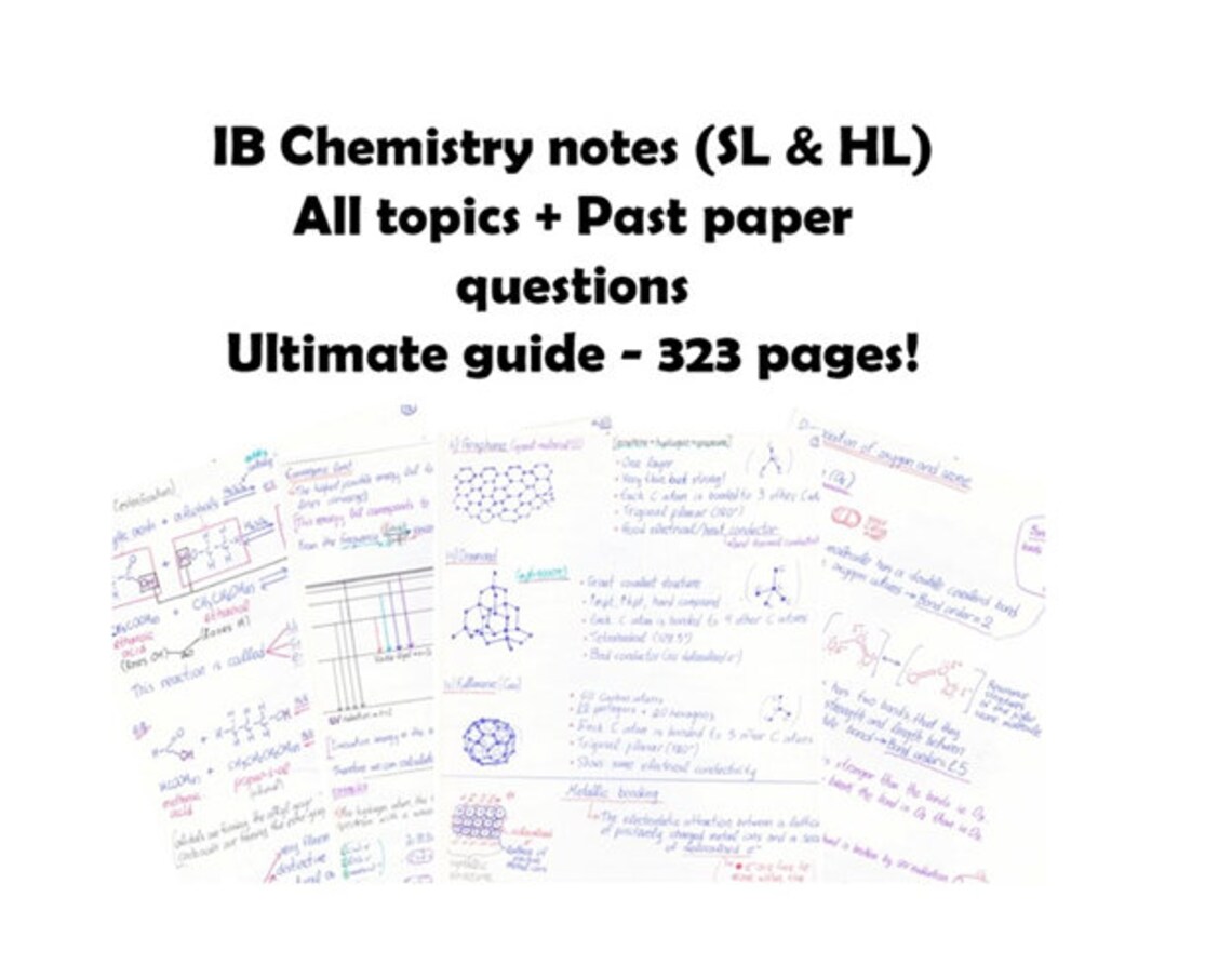 IB Chemistry Study Notes With Exercises and Examples HL and SL ...