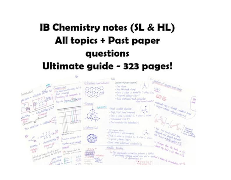 IB Chemistry Study Notes With Exercises and Examples HL and SL ...