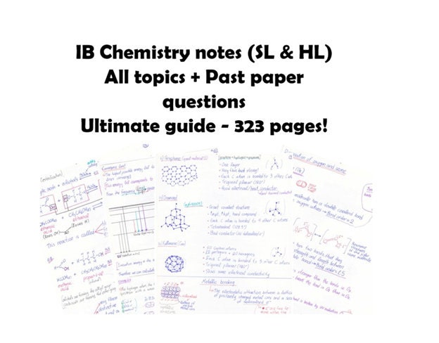 IB Chemistry Study Notes With Exercises and Examples HL and SL ...