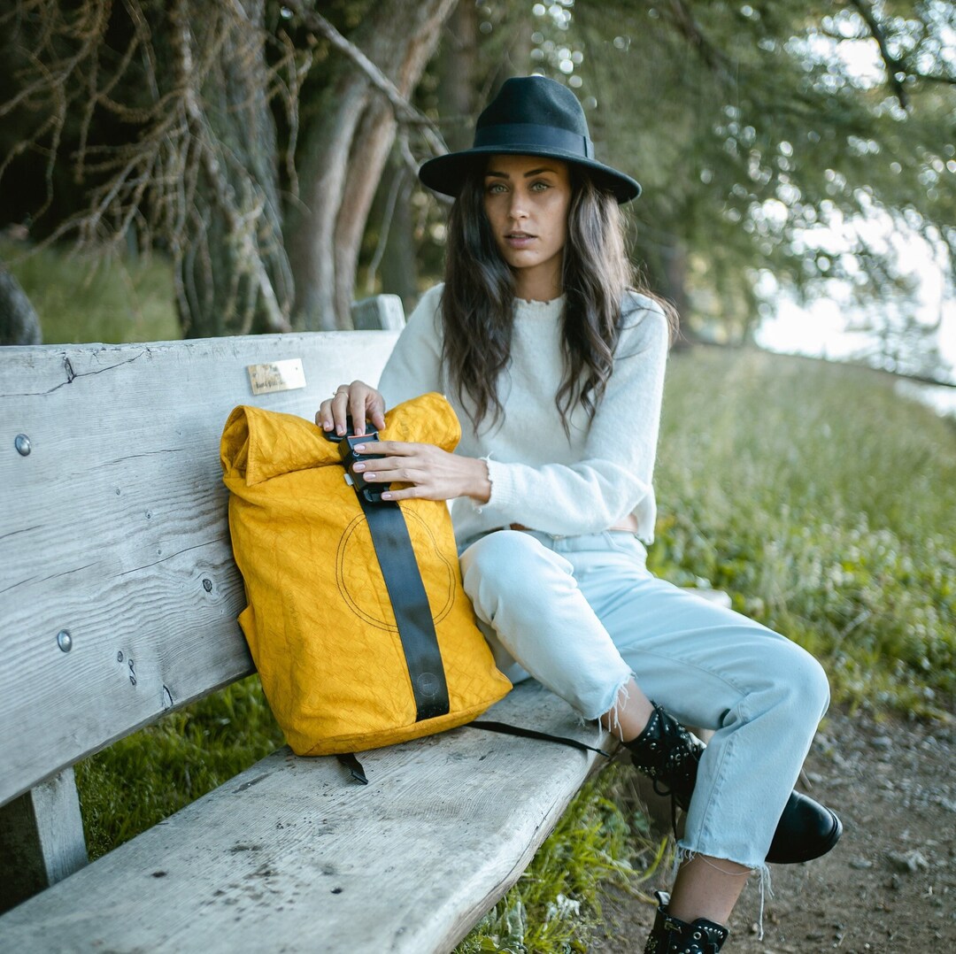Recycled Backpack, Weekend Urban Roll Top Backpack, Bohemian Backpack ...