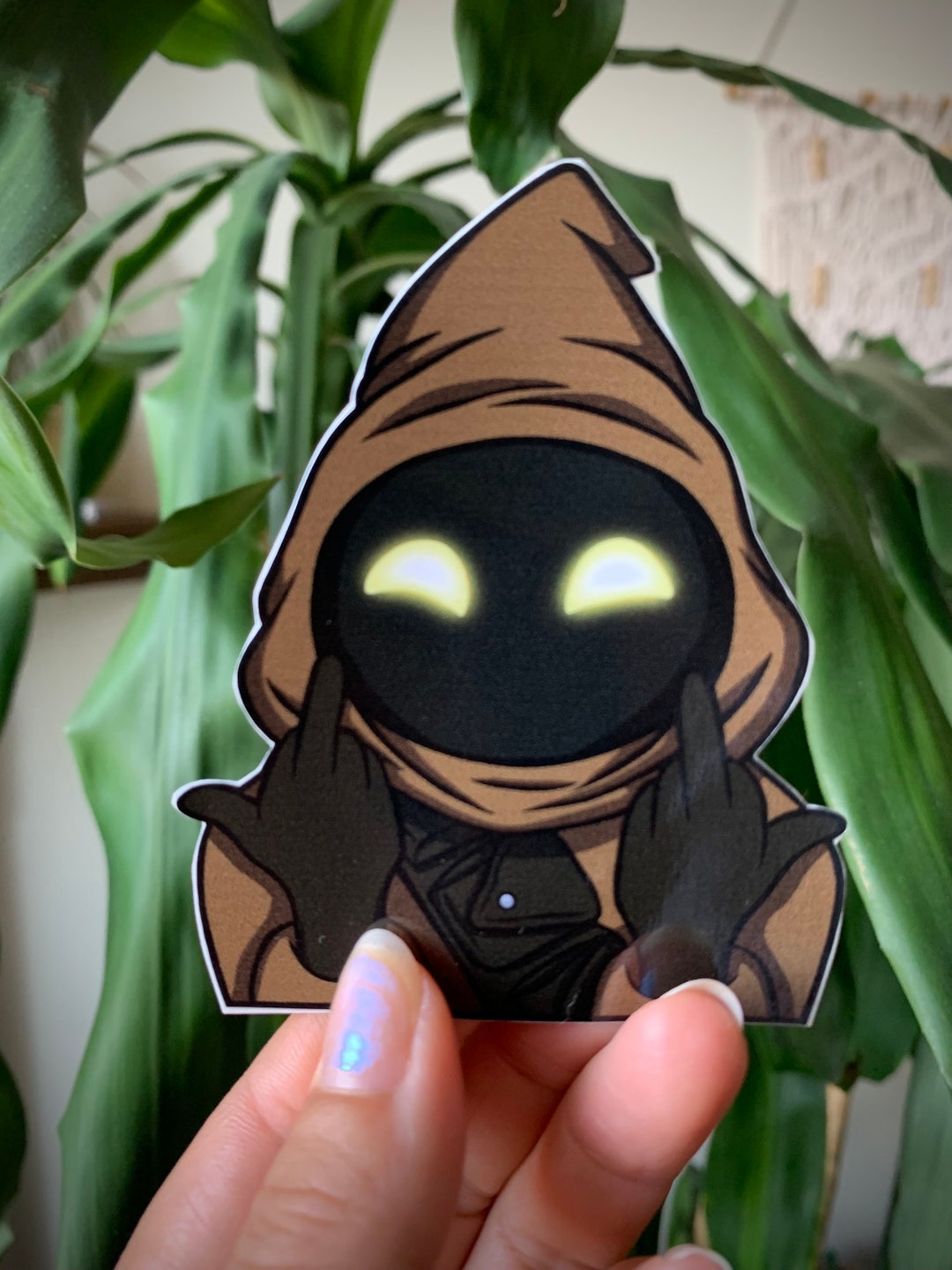 Angry Alien Peeker Vinyl Sticker - Etsy