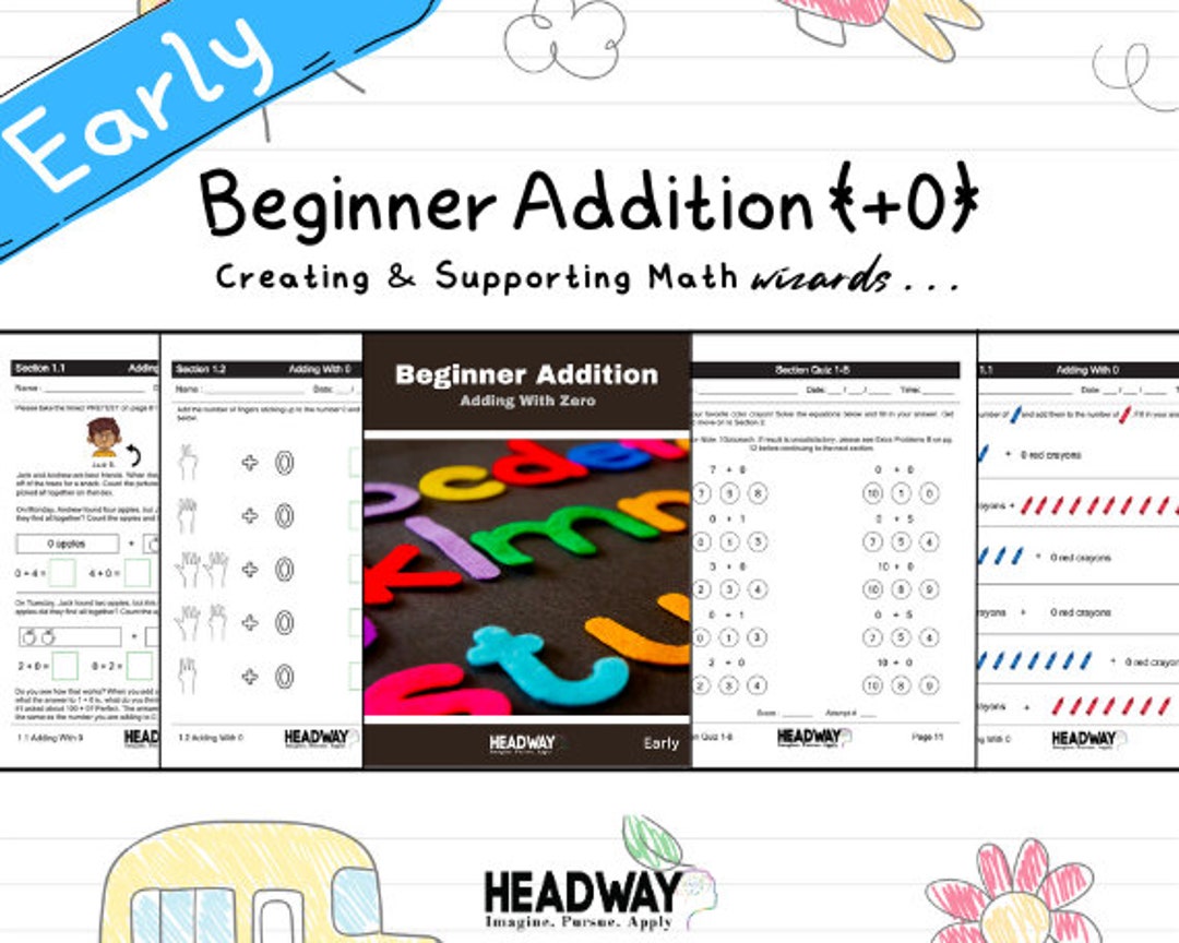 Beginner Addition Skills Series Adding With Zero - Etsy