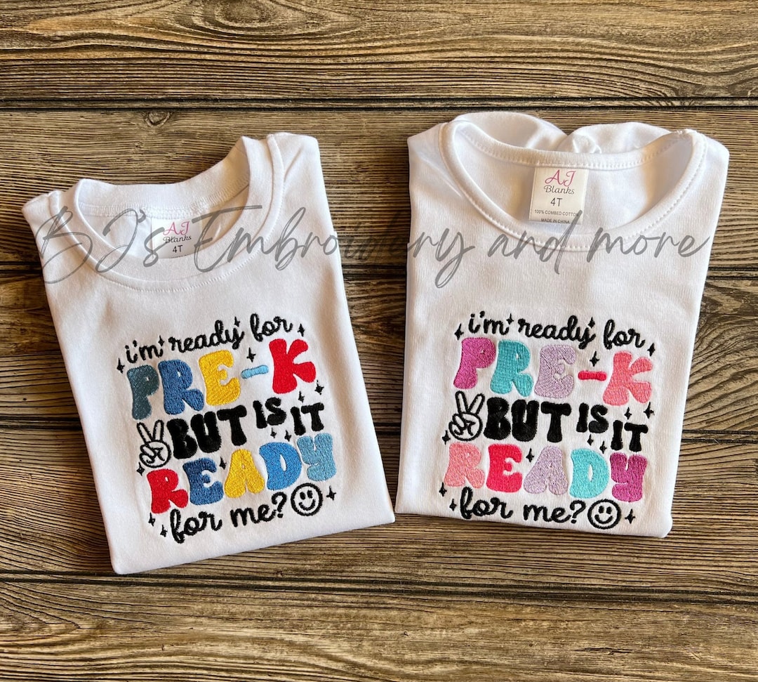 Pre-k Shirts, Embroider Back to School Shirts, Boy or Girl Back to ...