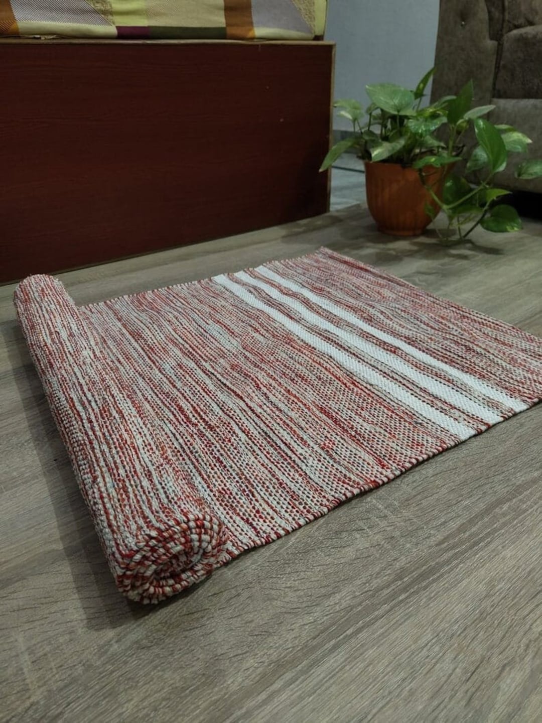 Buy Organic Cotton Yoga Mat for Meditation, Pilates, Fitness, Hand ...