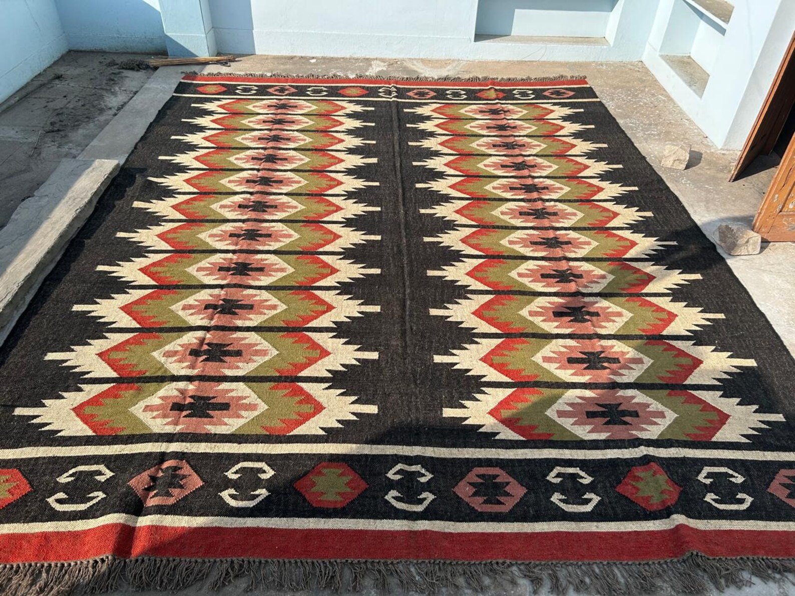 Handmade Navajo Kilim Rug, Aztec Rug, Accent Rug, Outdoor Rug/indoor ...