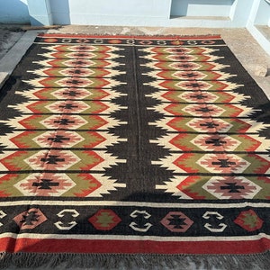 Handmade Navajo Kilim Rug, Aztec Rug, Accent Rug, Outdoor Rug/indoor ...