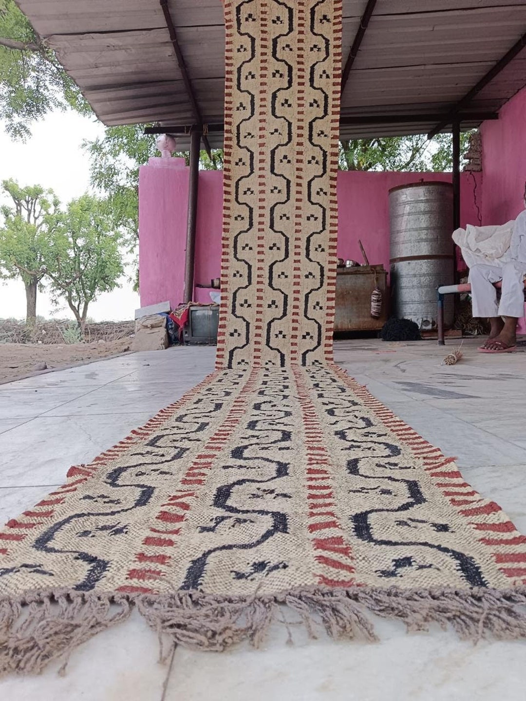 Kilim Jute Carpet Kitchen Dining Room Runner Hand Woven Kilim Area Rug ...