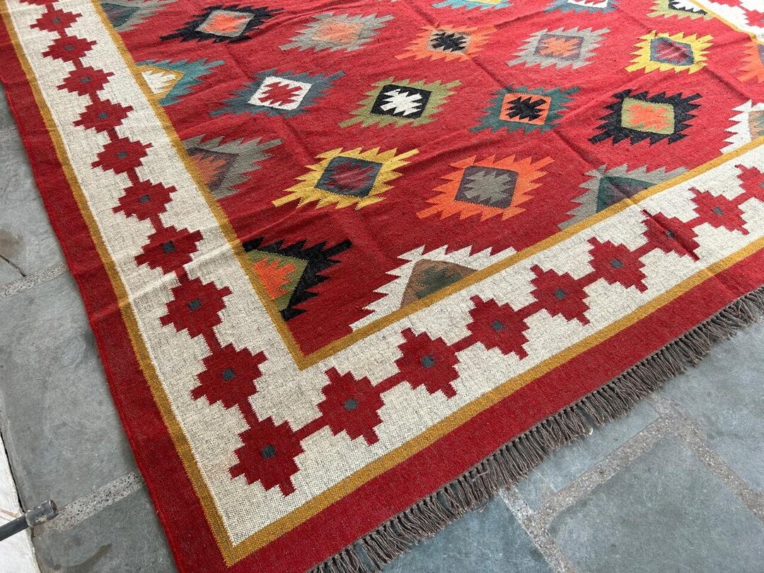 Handmade Navajo Kilim Rug, Aztec Rug, Accent Rug, Outdoor Rug/indoor ...