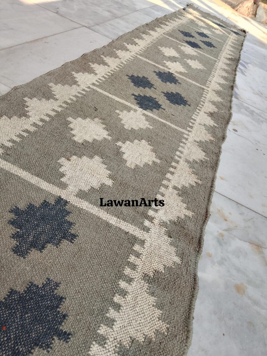 Wool Jute Kilim Multi Color Runner Rug,bedside Runner,custom Stair ...