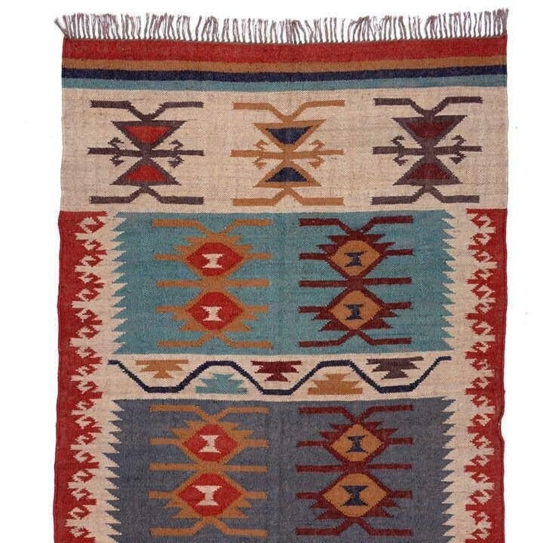 Handmade Navajo Kilim Rug, Aztec Rug, Accent Rug, Outdoor Rug/indoor ...
