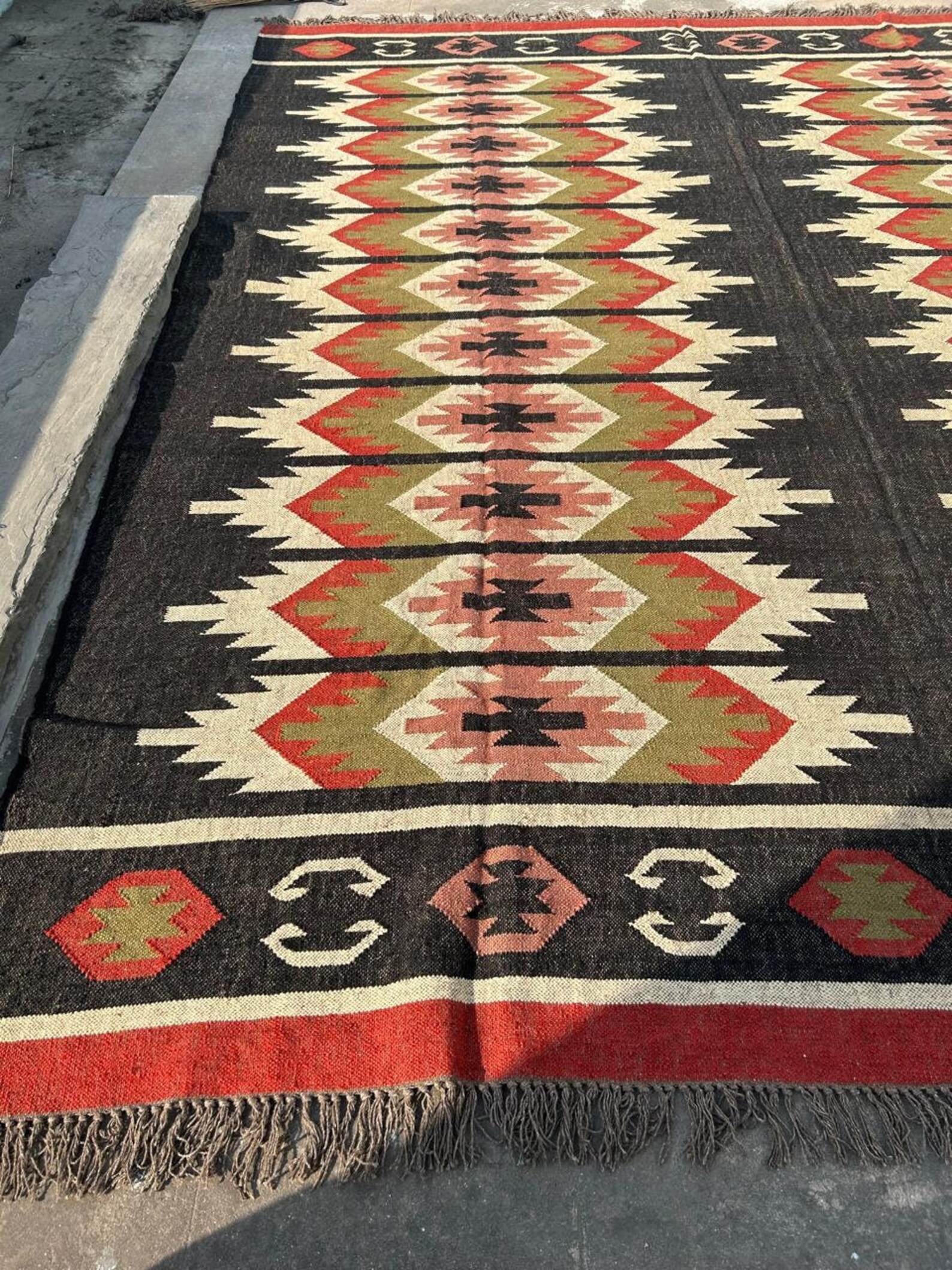 Handmade Navajo Kilim Rug, Aztec Rug, Accent Rug, Outdoor Rug/indoor ...