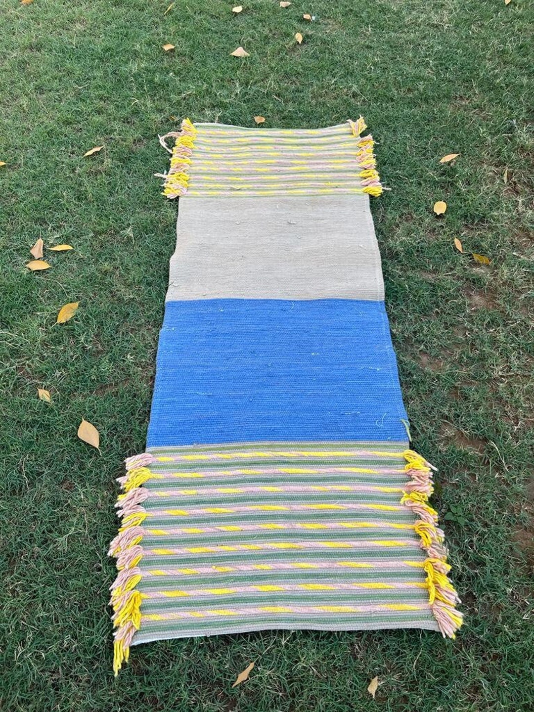Buy Handmade Natural Herbs Infused Organic Cotton Yoga Mat for ...
