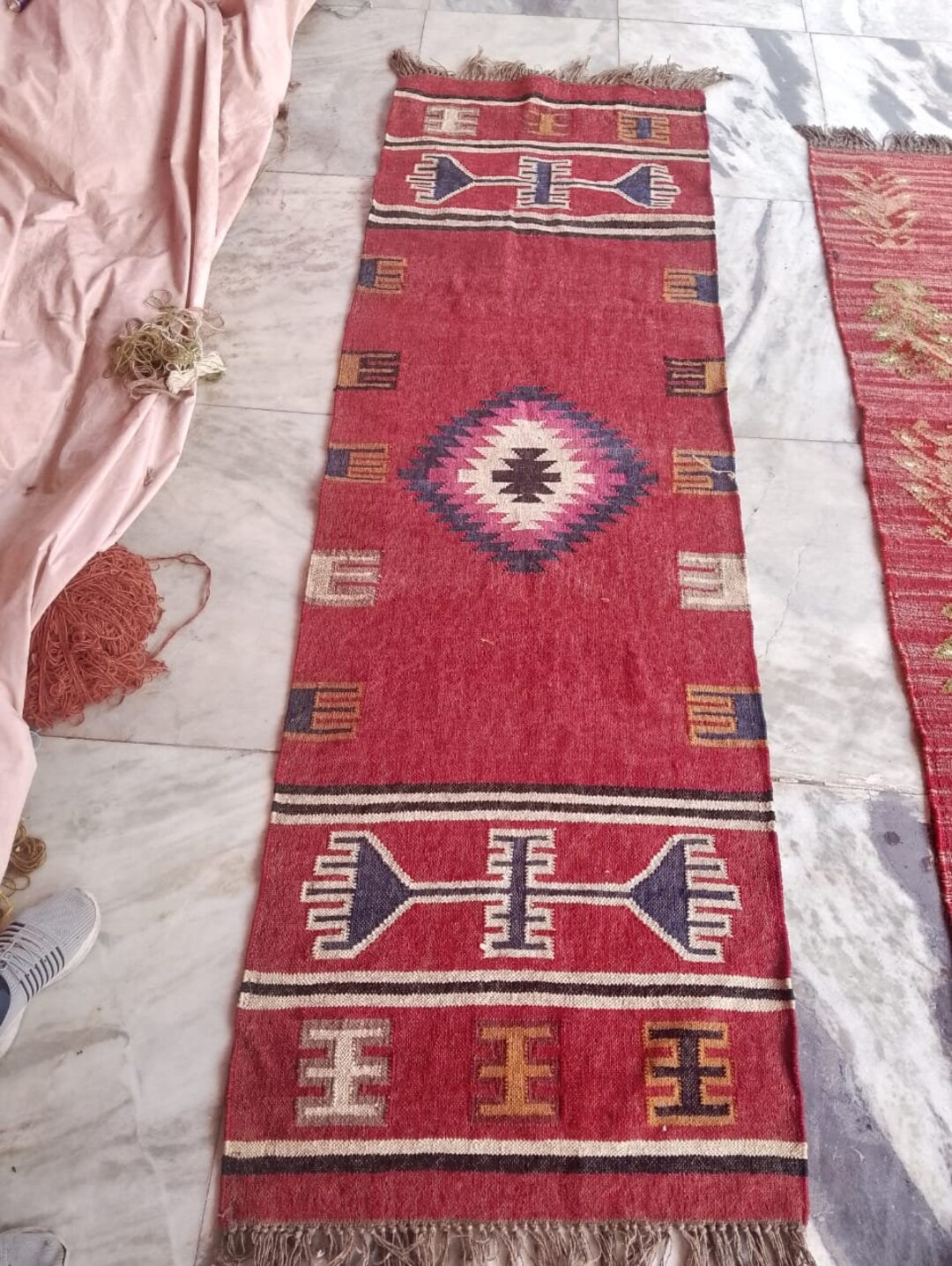 Handmde Multicolor Runner, Kilim Runner, Kitchen Runner, Hallway Runner ...