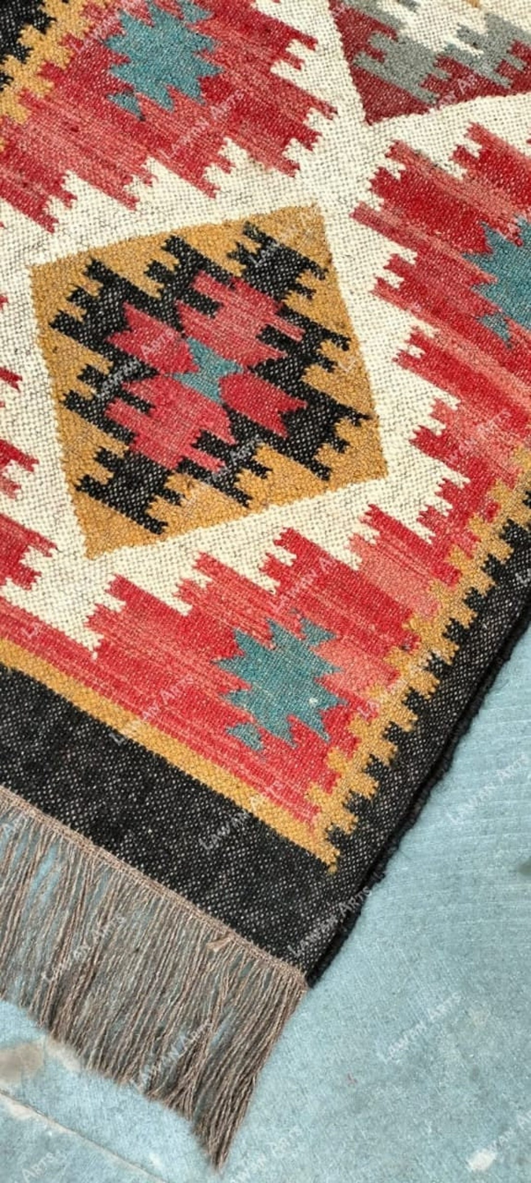 Handmade Navajo Kilim Rug, Aztec Rug, Accent Rug, Outdoor Rug/indoor ...