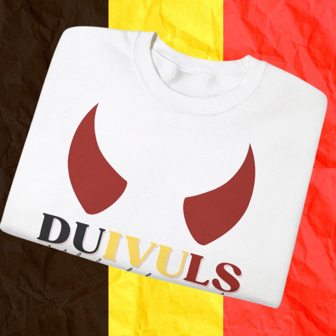 Belgium Red Devils Supporter Sweatshirt, Soccer Fan, Football Team ...