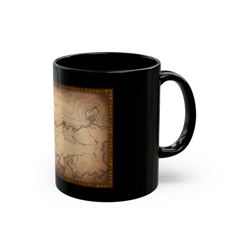 Mug, Game of Thrones Map, Black Coffee Cup for Fan, Drinkware, Tea Mug ...