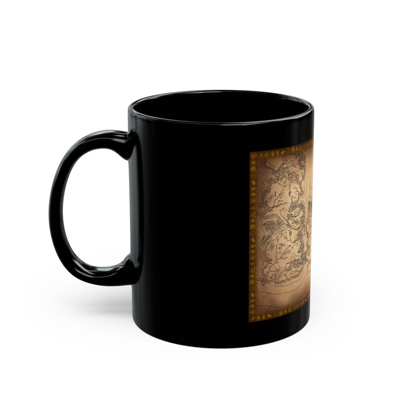 Mug, Game of Thrones Map, Black Coffee Cup for Fan, Drinkware, Tea Mug ...