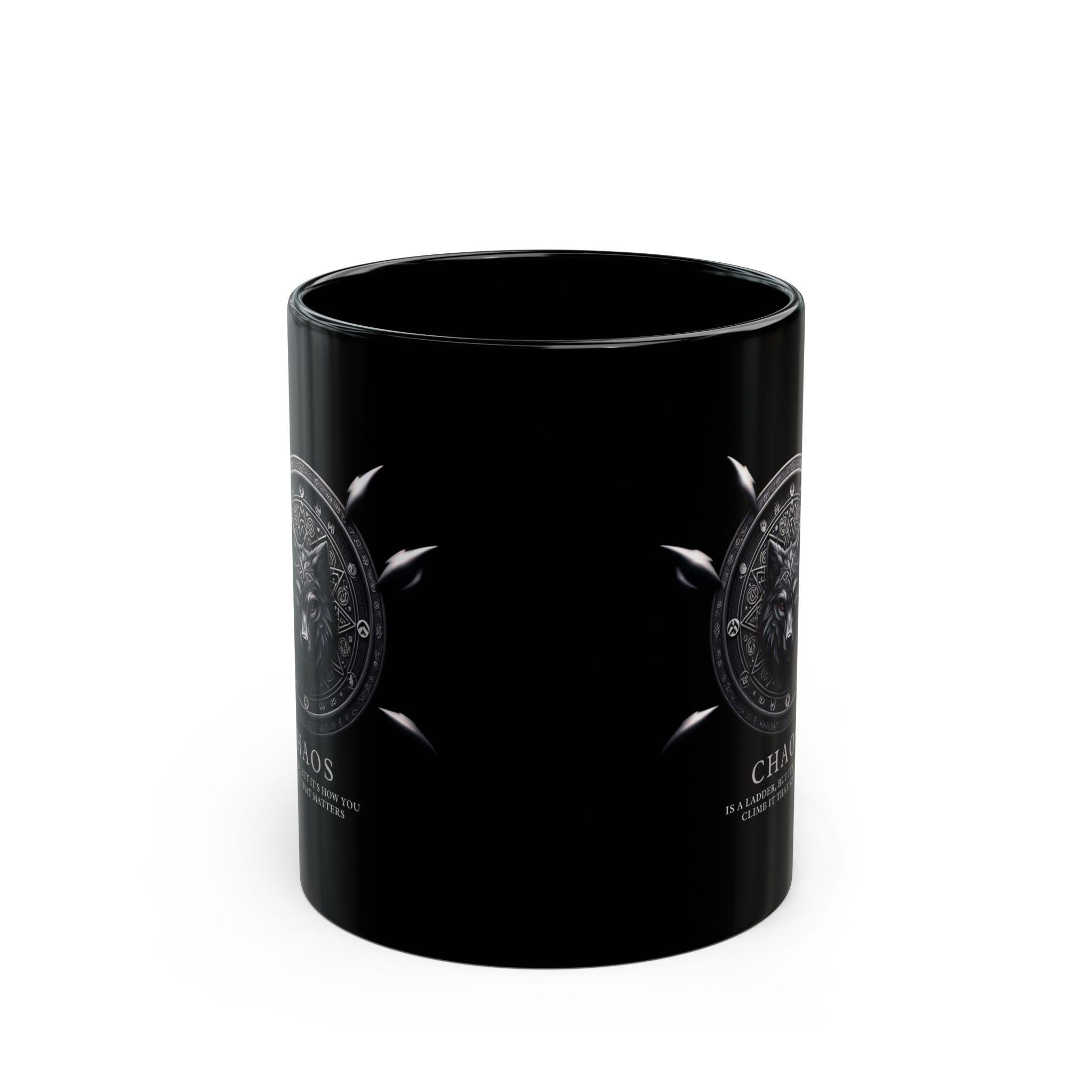 The Witcher Black Mug - Dark Aesthetic Quote Coffee Cup, Wolf Medallion ...