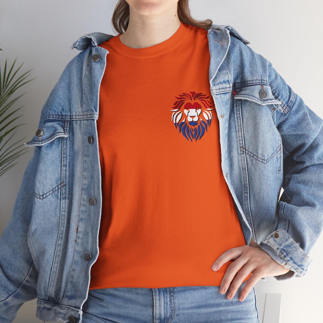 Lions Dutch Soccer Supporter T-shirt, Netherlands Football Fan Tee ...