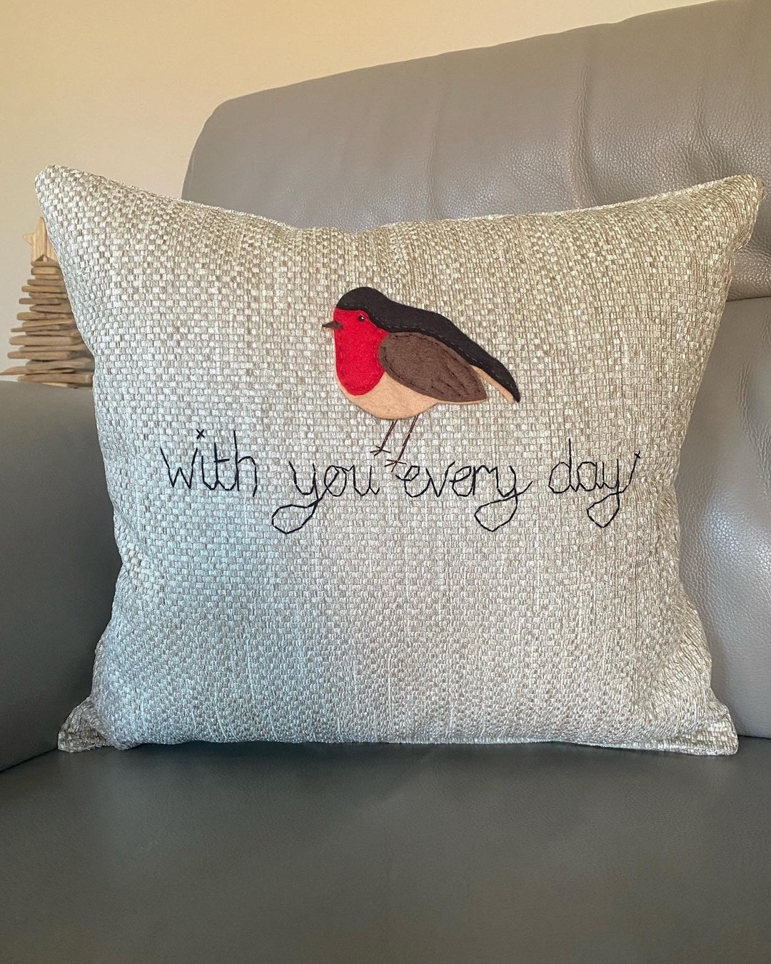 Robin - With You Everyday Cushion - Etsy UK