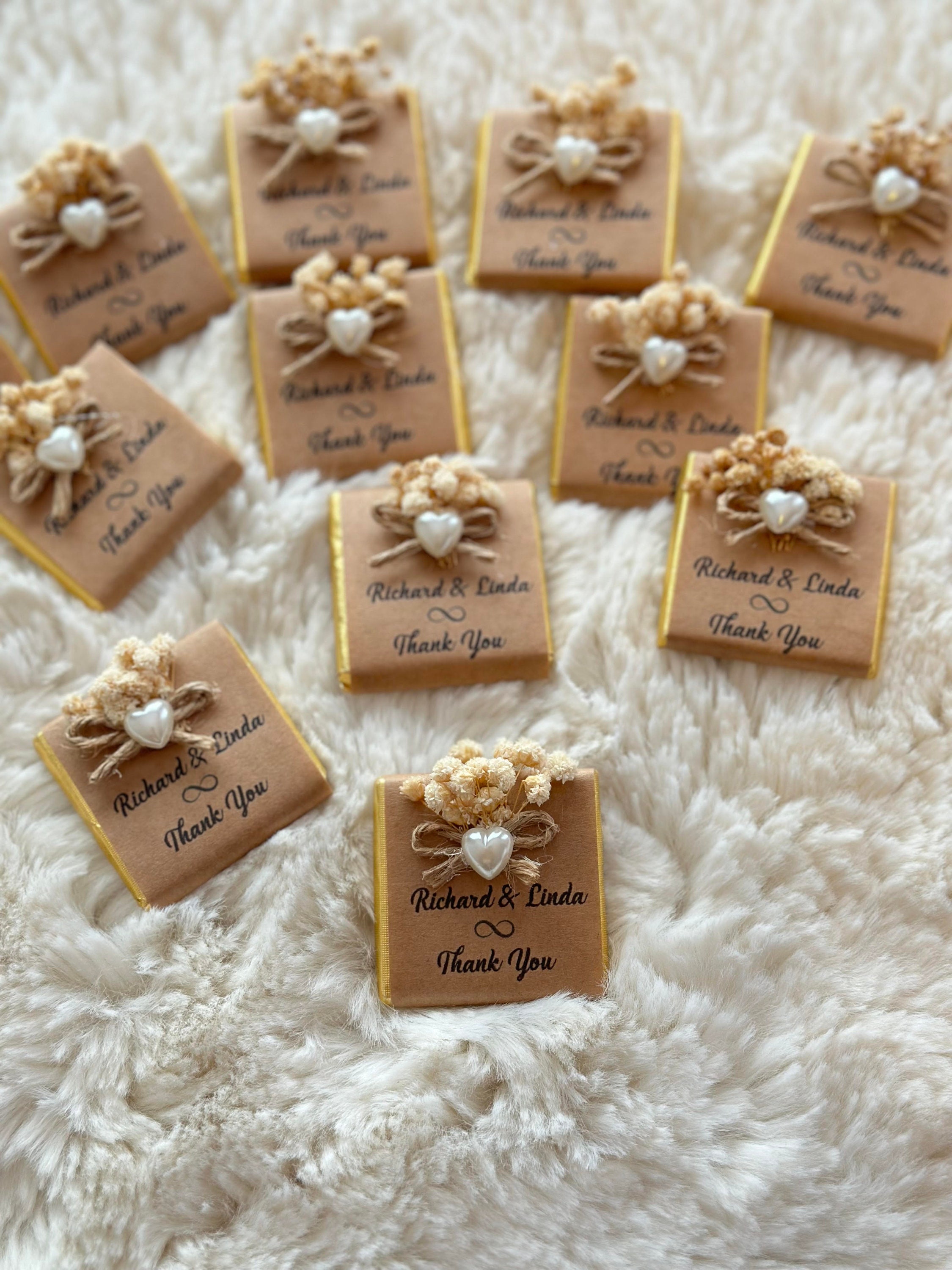 Floral Wedding Chocolate, Chocolate for Guest, Engagement Chocolate ...