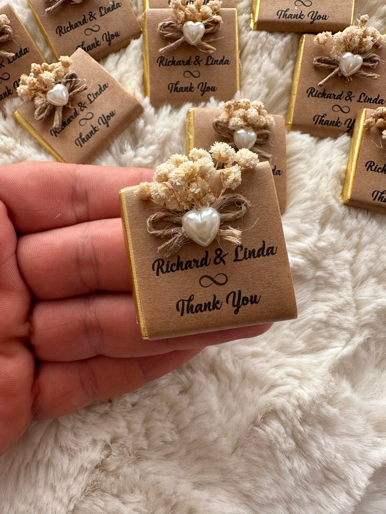 Floral Wedding Chocolate, Chocolate for Guest, Engagement Chocolate ...