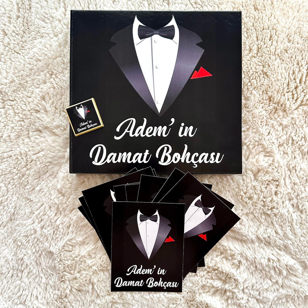 Personalized Groom Chocolate Box With Cards, Turkish Tradition Gift - Etsy