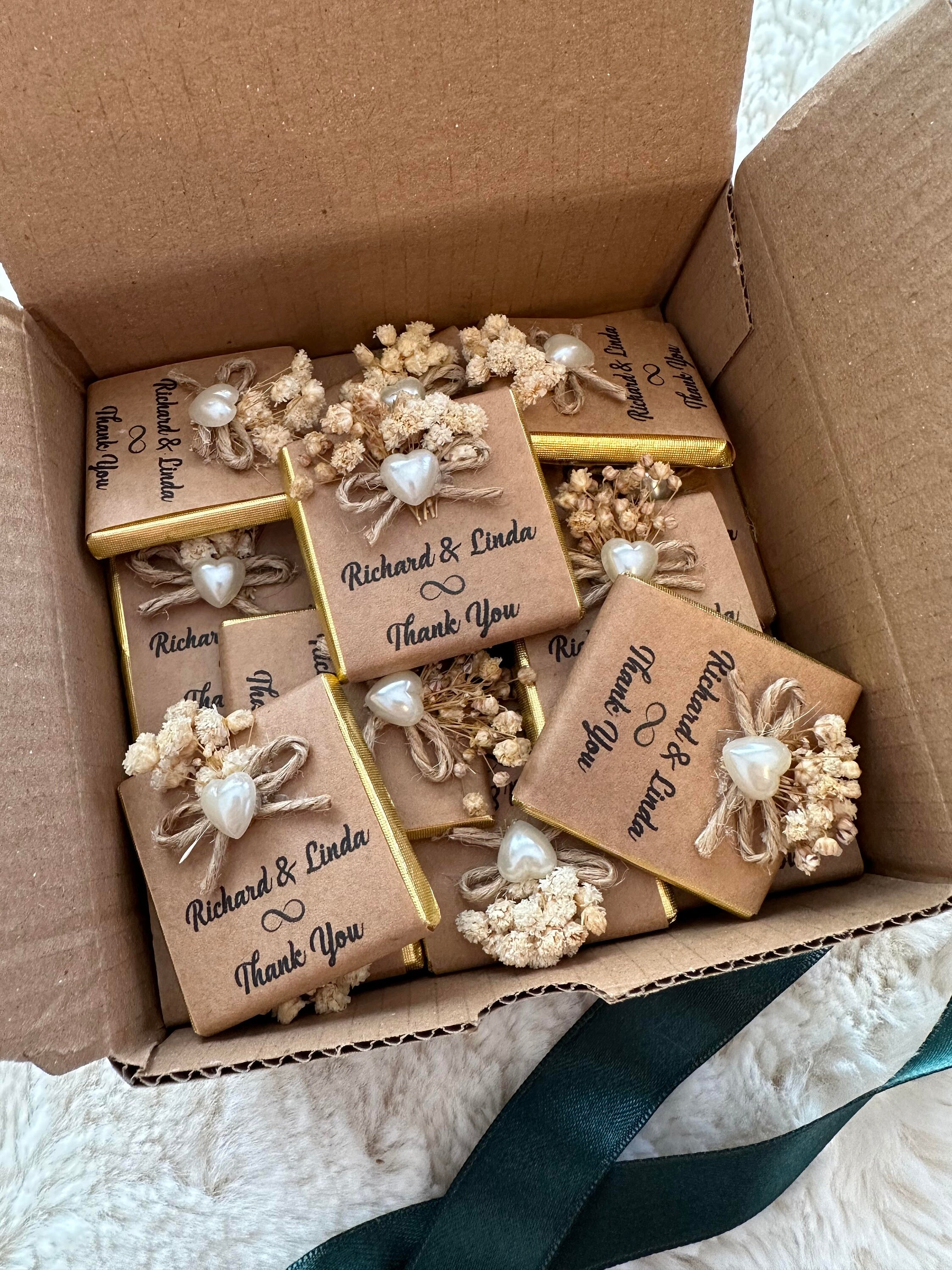 Floral Wedding Chocolate, Chocolate for Guest, Engagement Chocolate ...