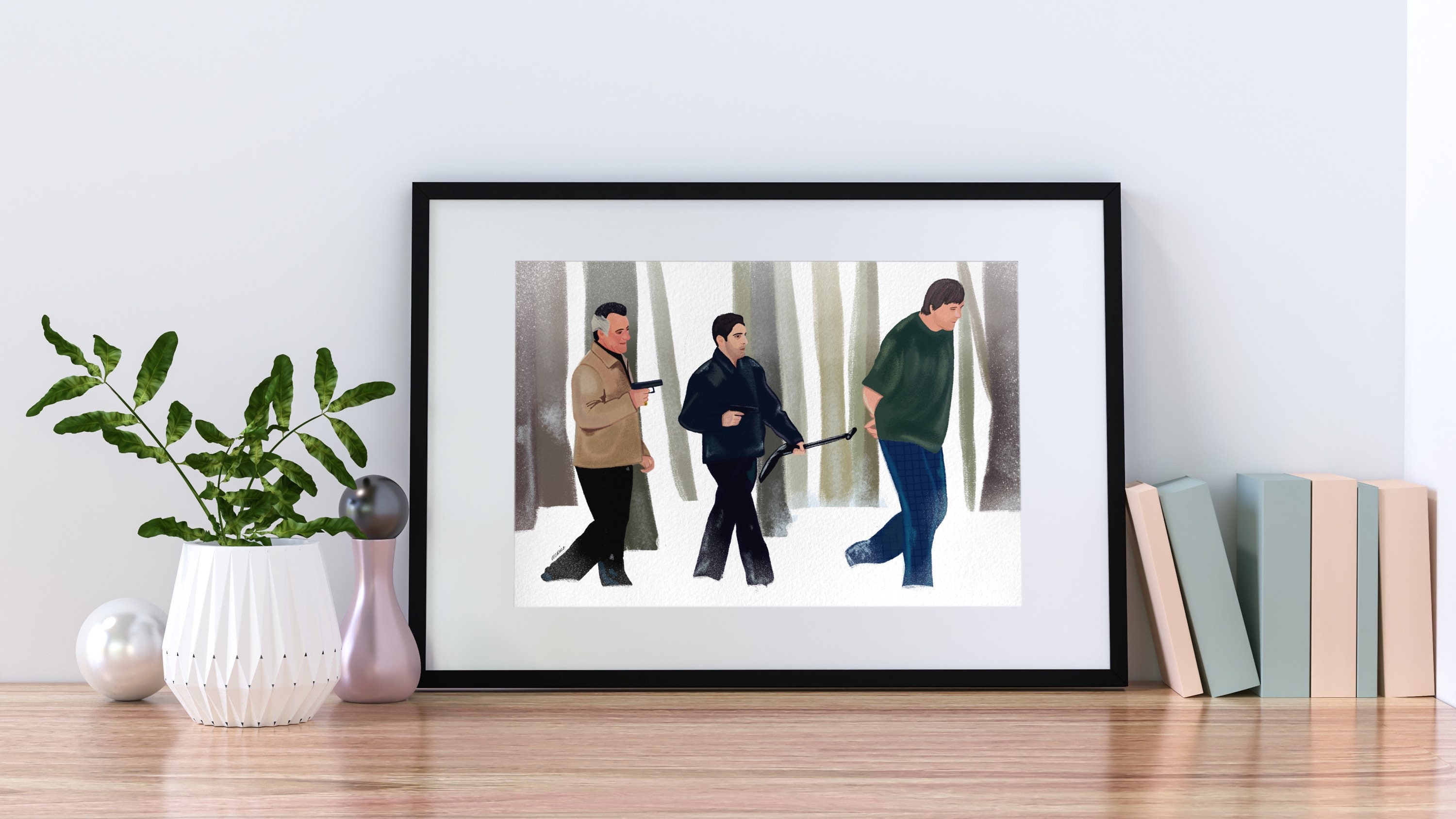 The Sopranos Sopranos Poster Sopranos Art Pine Barrens Paulie Digital ...