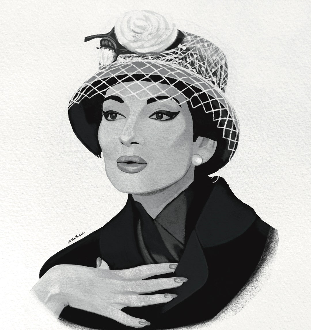 Maria Callas | Maria Callas Art L Maria Callas Print L Maria Callas ...