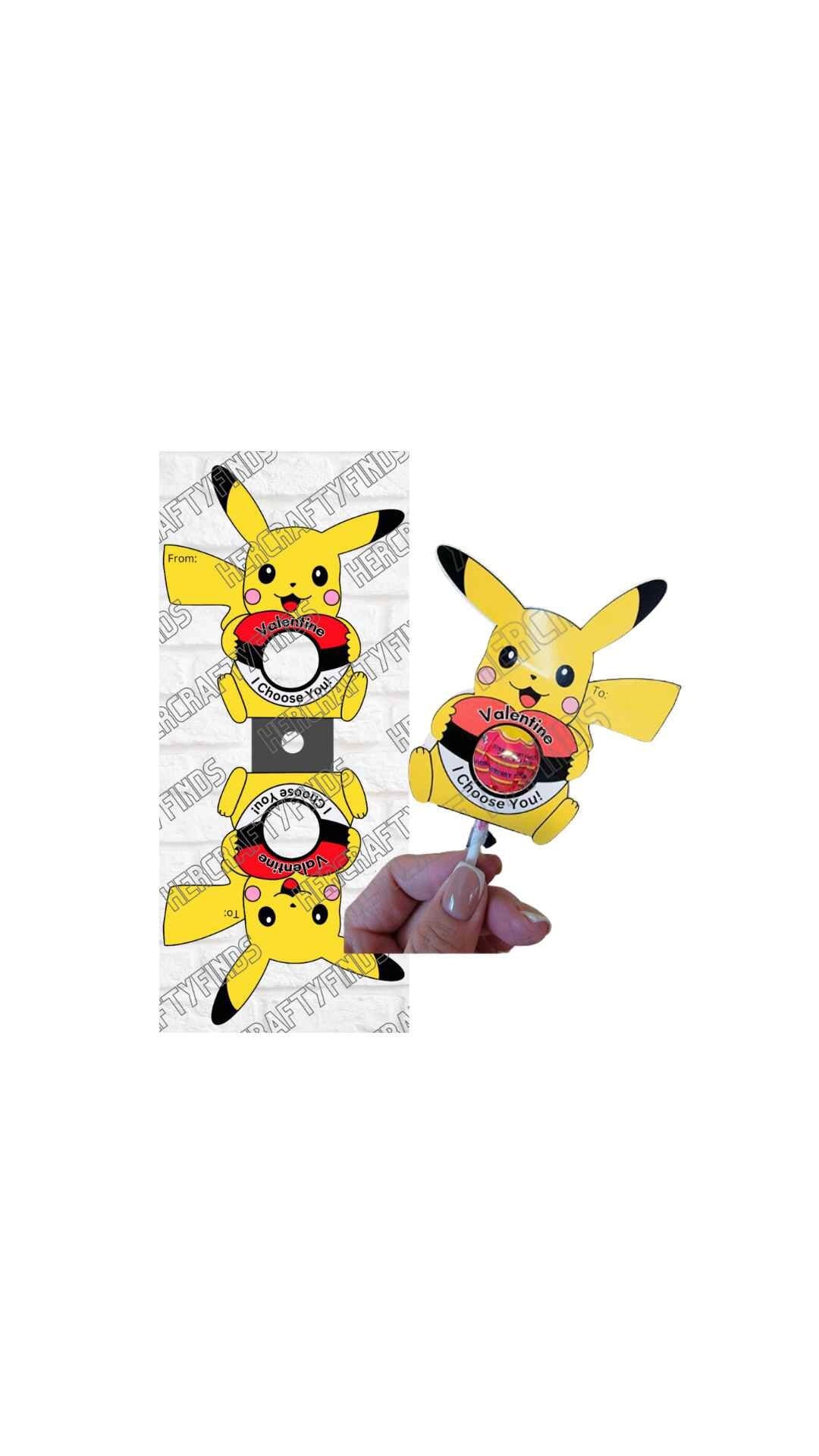 Valentine Pokemon Lollipop/candy Holder Pikachu - Etsy