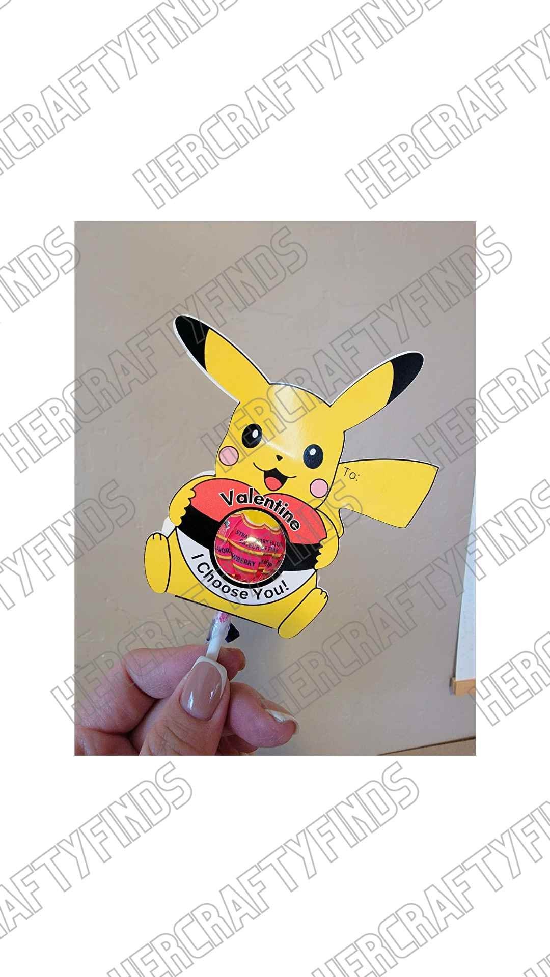 Valentine Pokemon Lollipop/candy Holder Pikachu - Etsy
