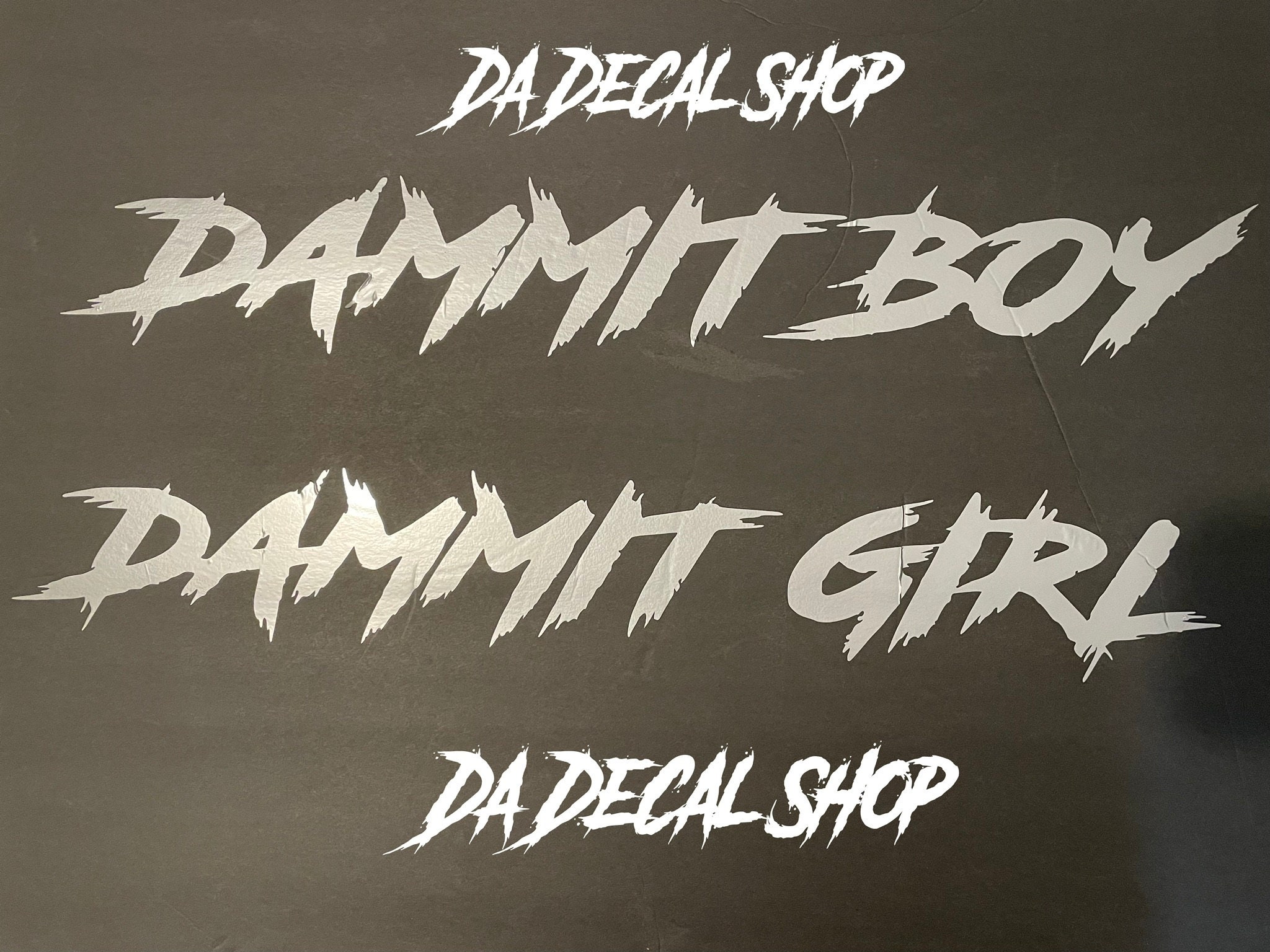 40 Inch Dammit Boy Decal Dammit Girl Decal | Etsy Canada