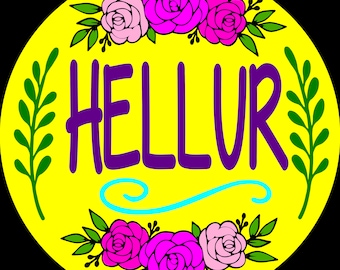 Hellur Sign - Etsy