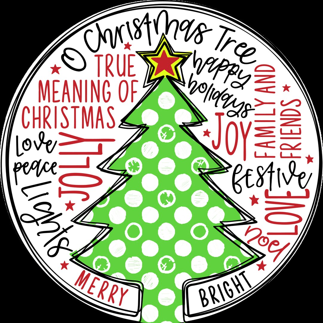 Wreath Sign Christmas Tree Christmas Sign 10 Round - Etsy