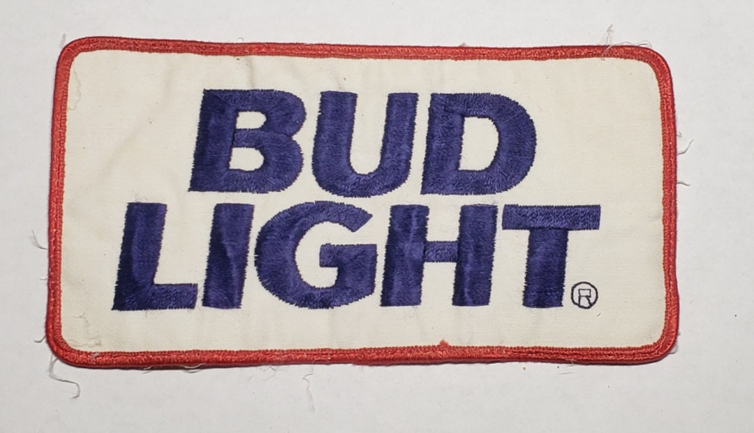 80s Vintage Bud Light Sew-on Patch, Large, 8 W X 4 H - Etsy