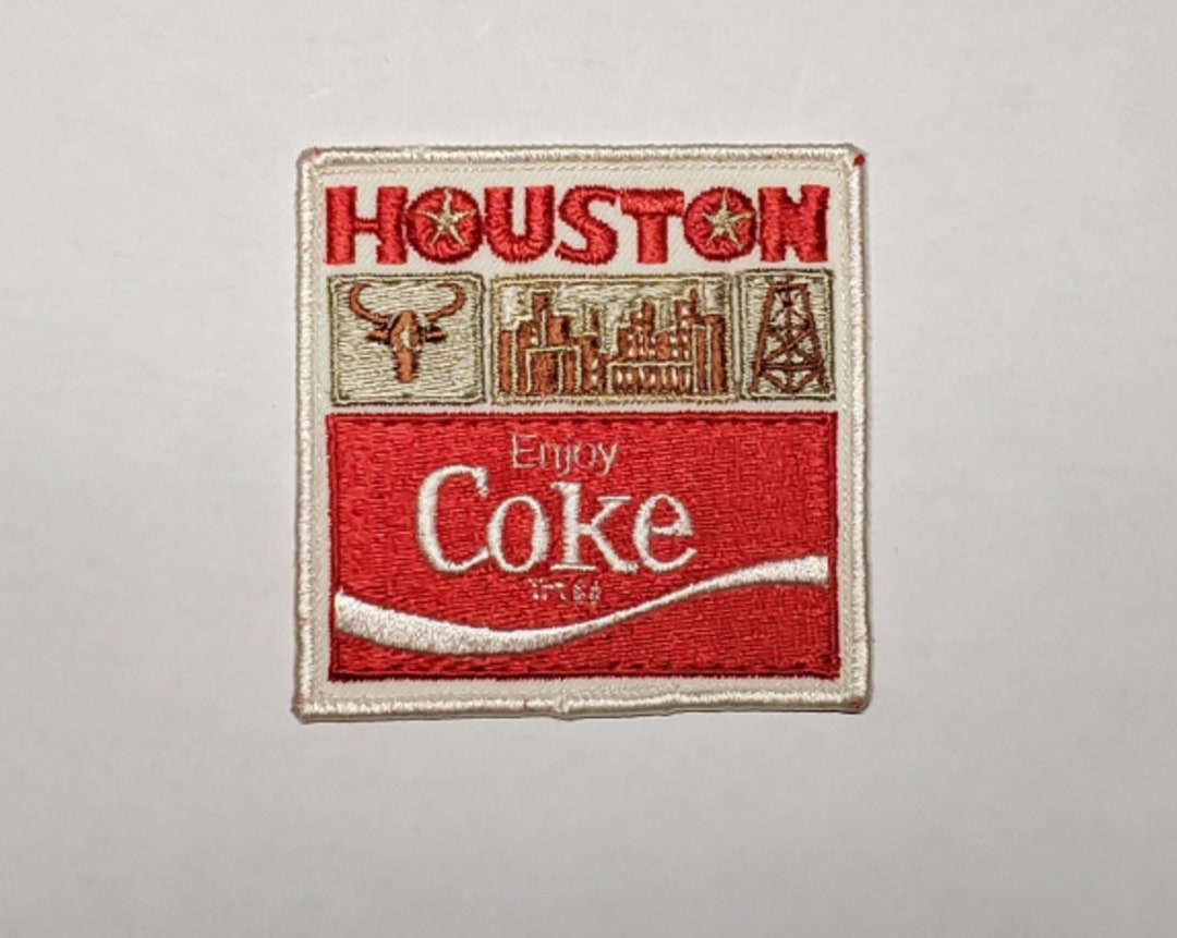 Houston Enjoy Coke Vintage Sew-on Patch, White/red/tan, 3 W X 3 H - Etsy