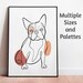 French Bulldog One Line Art Print, Dog Wall Art, Frenchie Pet Portrait ...