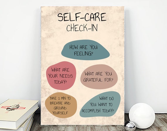 Social Worker Self-care Check-in Poster Social Worker Wall | Etsy