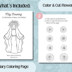 May Crowning Craft: Mary Coloring Page Activity (printable PDF) - Etsy