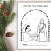 Nativity Scene Coloring Page: Holy Family Christmas (digital Download ...