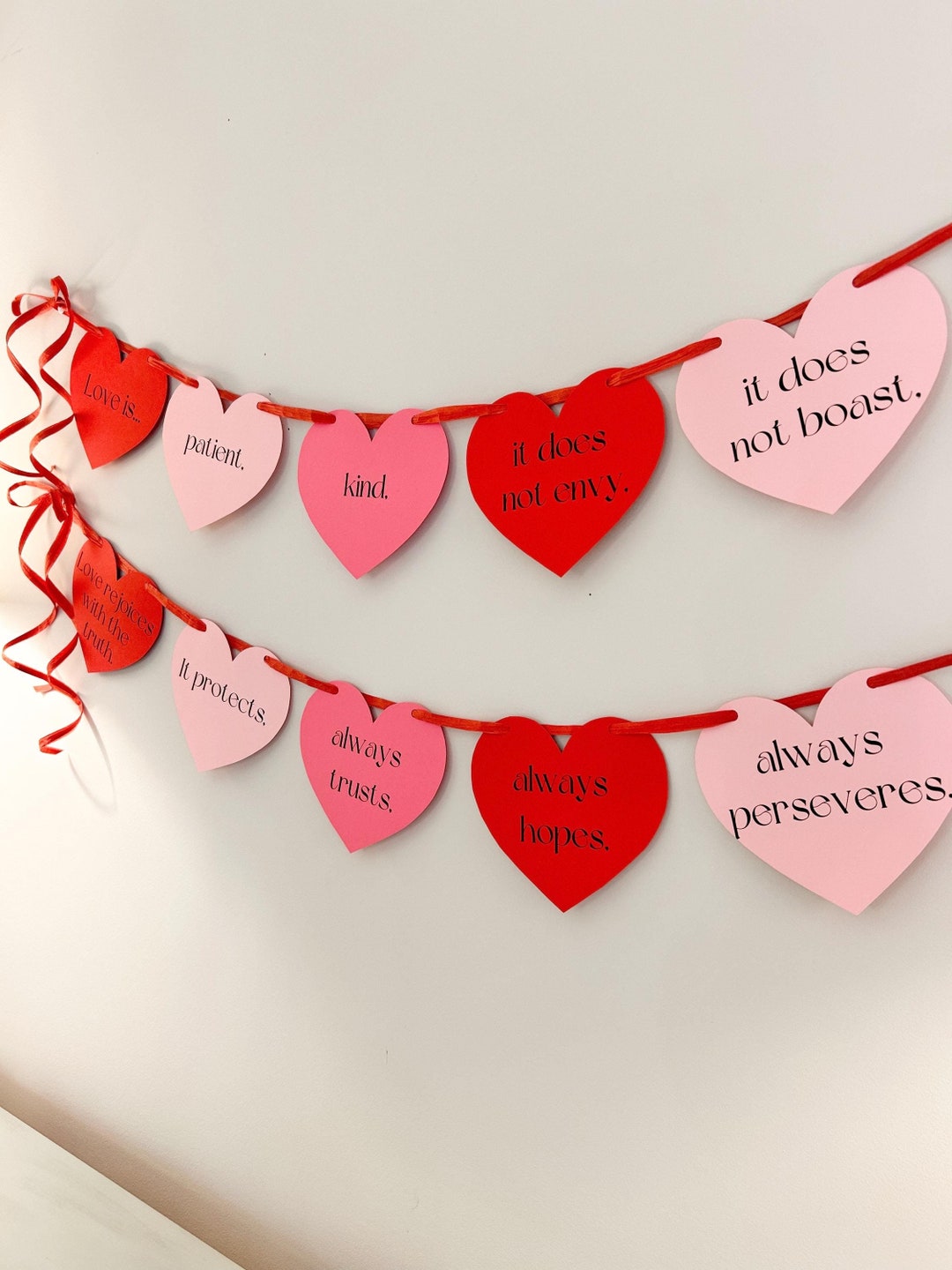 Love is Patient Garland: Christian Valentine's Craft (digital Download ...