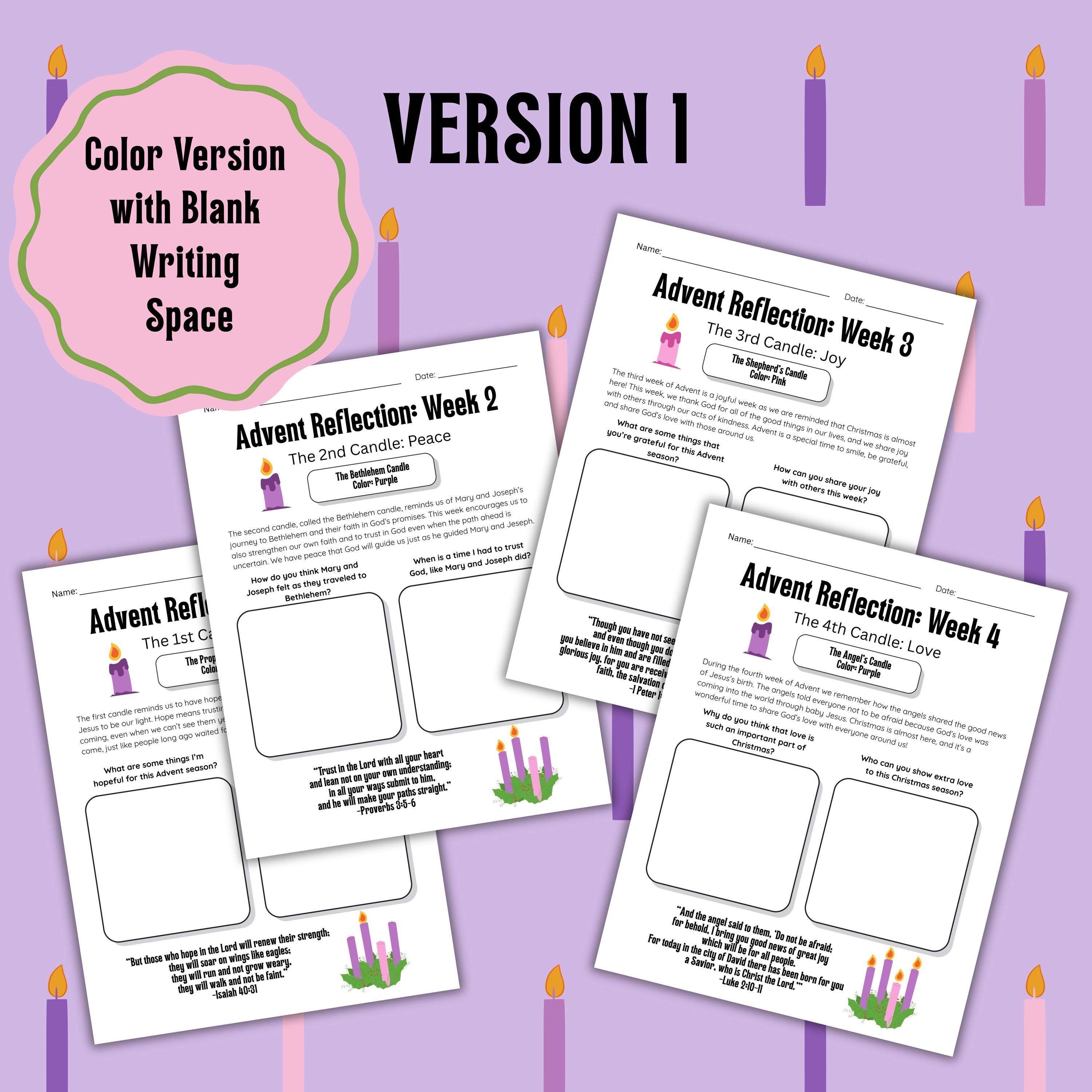 Advent Reflection Packet for Kids (digital Download) - Etsy