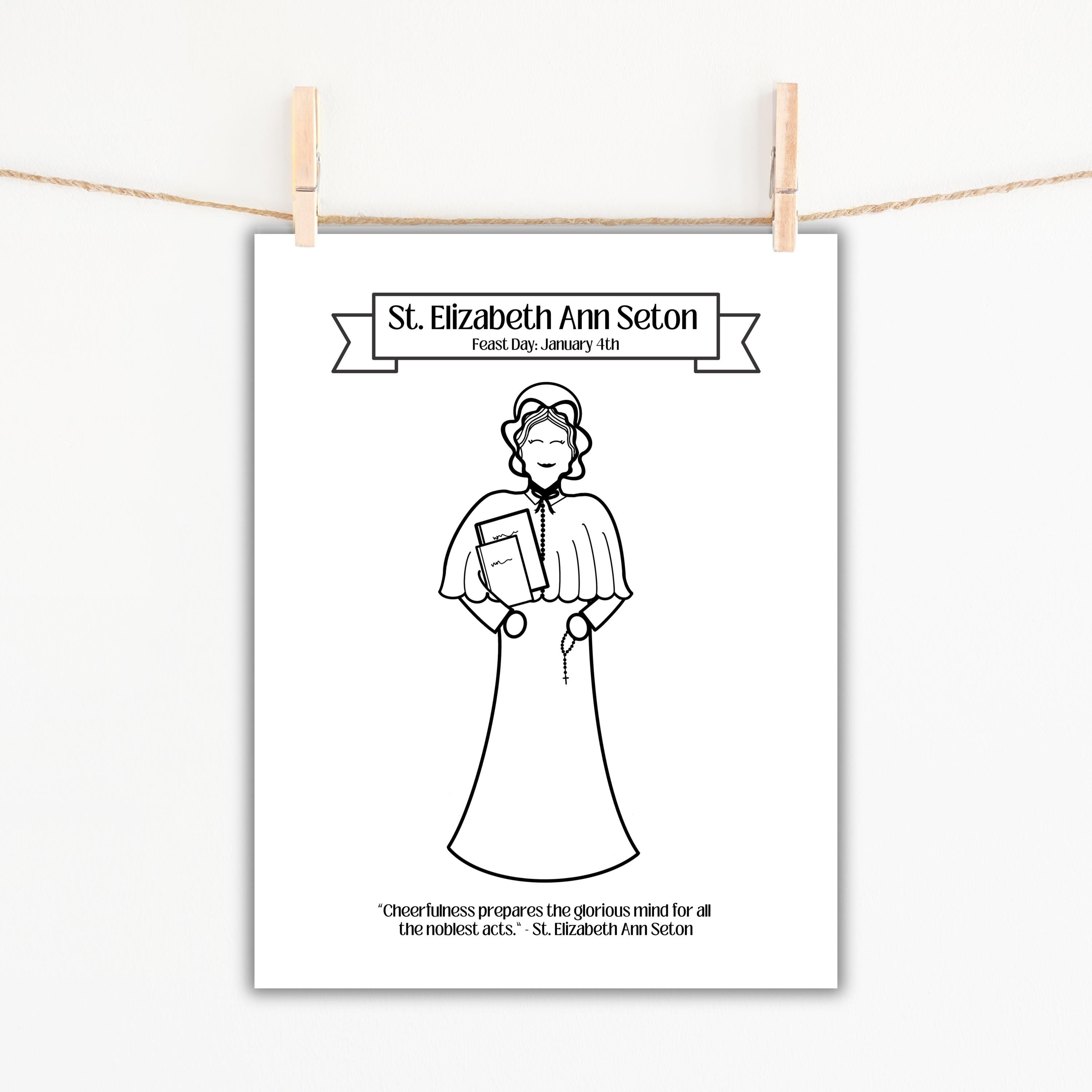 St. Elizabeth Ann Seton Coloring Pages Saint Elizabeth Ann Seton Feast ...