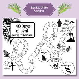 Lent Calendar 40 Days of Lent Countdown Journey to the Cross Activity ...