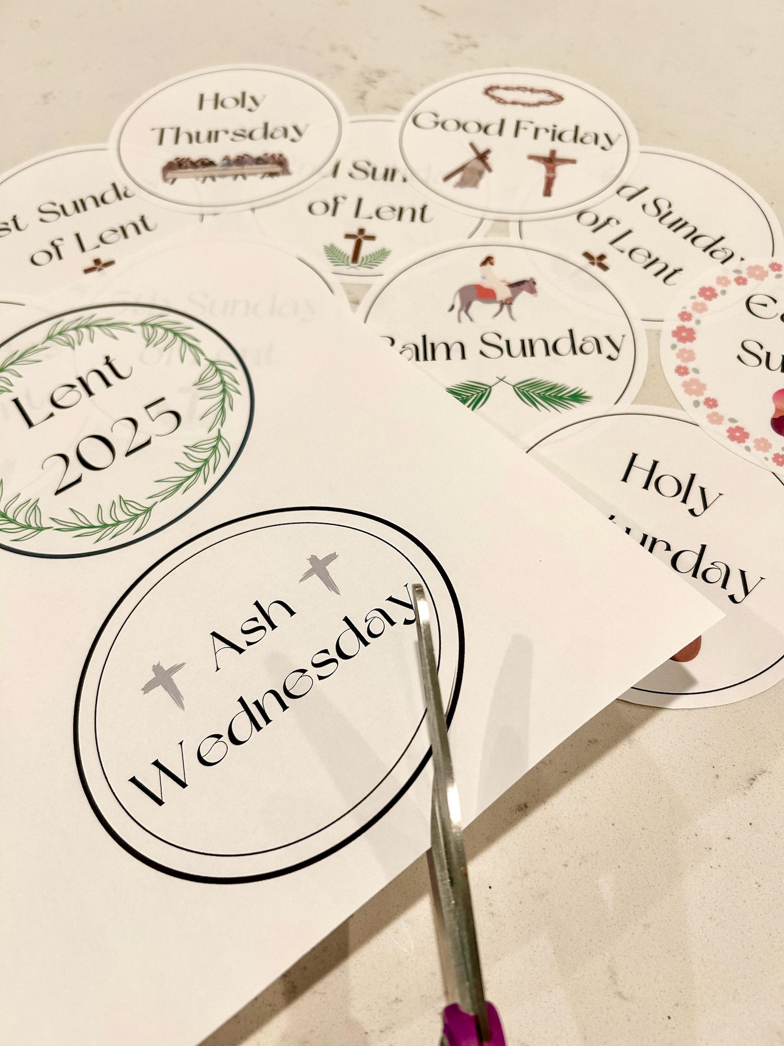 2025 Lent Garland Ash Wednesday Activity Lent for Kids Lent Decor Lent ...